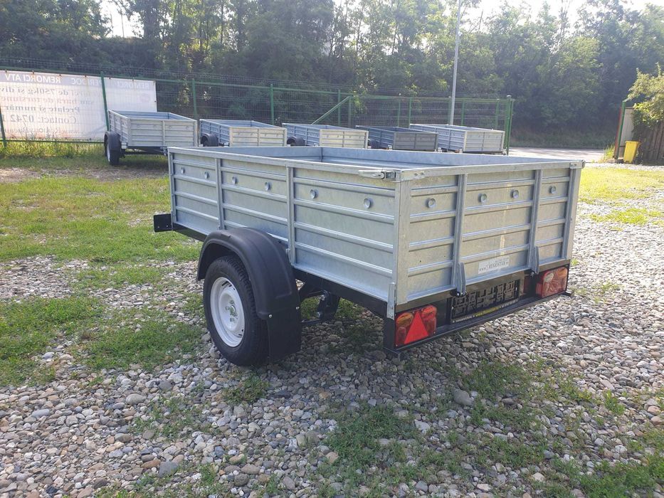 Remorca Noua L- 2.15m cu Foi De Arc si telescop!! Carte RAR si Prelata ...