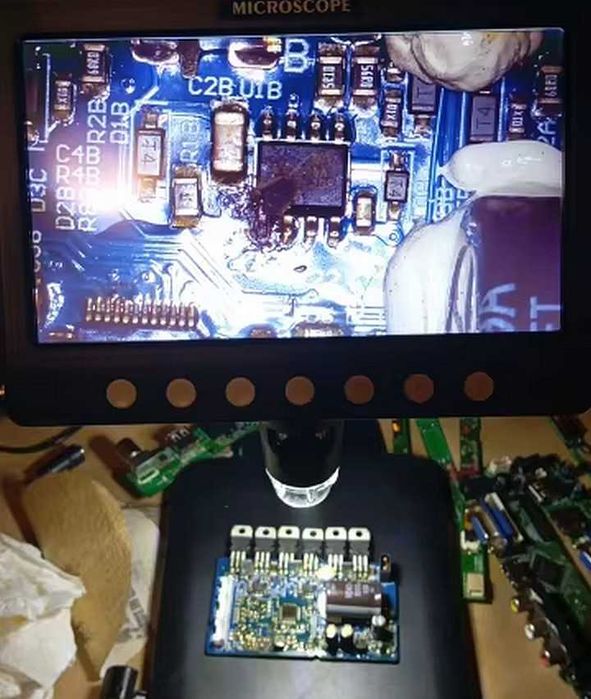 Microscop digital cu display 7" iluminare cu 8 leduri si telecomanda ...