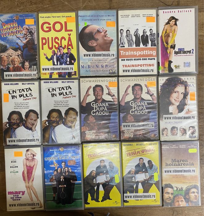 Casete video VHS, filme Comedie, subtitrare limba română BOX 8-9-10-17 ...