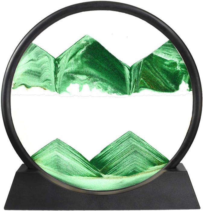 Decoratiune casa, birou tip clepsidra, sticla/nisip 3D,26x27 si 19.5 Bucuresti Sectorul 5 • OLX.ro