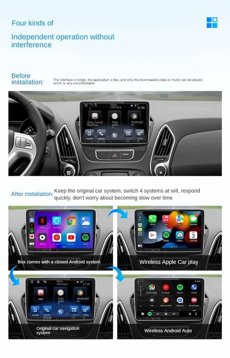 Modul CarPlay Android YouTube Wireless mașini 2015--> cu AA CP activat ...