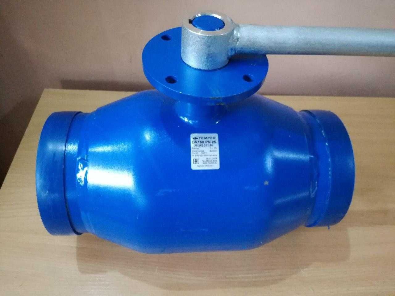 Кран шаровый приварной Temper DN20 PN40 - DN200 PN25: 240 800 сум ...