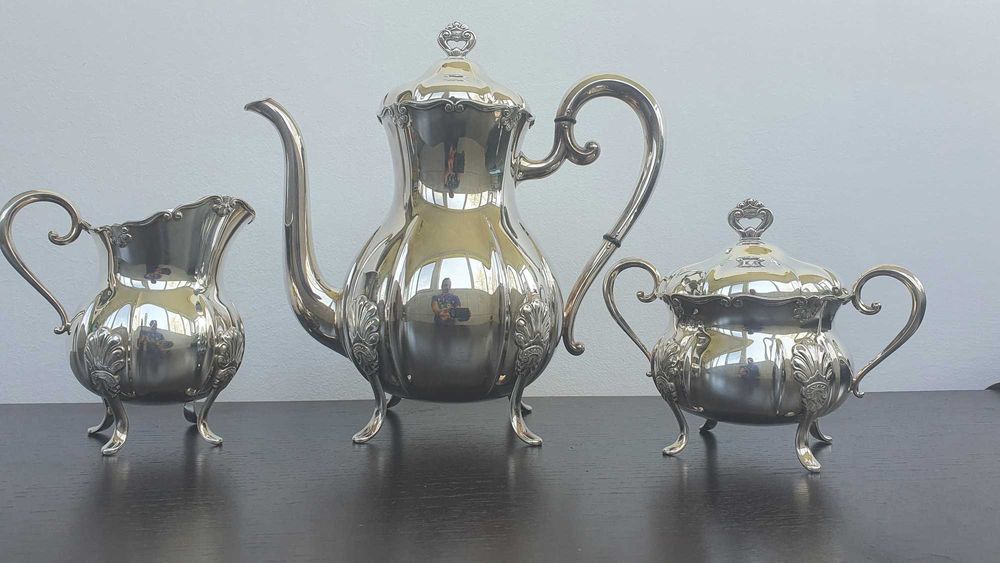 Vas, cana,carafa din argint solid 830, 1220 grame,ionizare apa ...