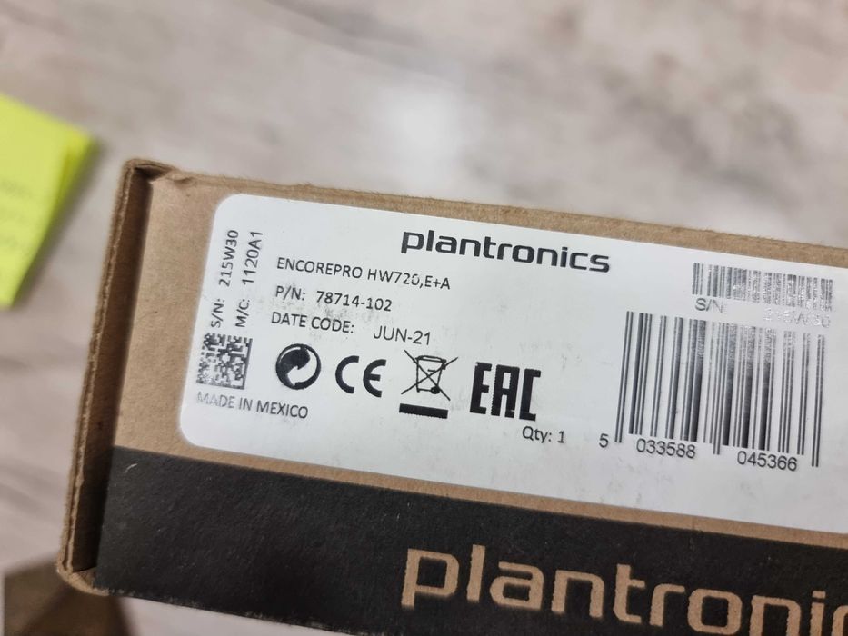 Plantronics EncorePro HW720 / Адаптер Plantronics DA80 гр. Варна Център ...