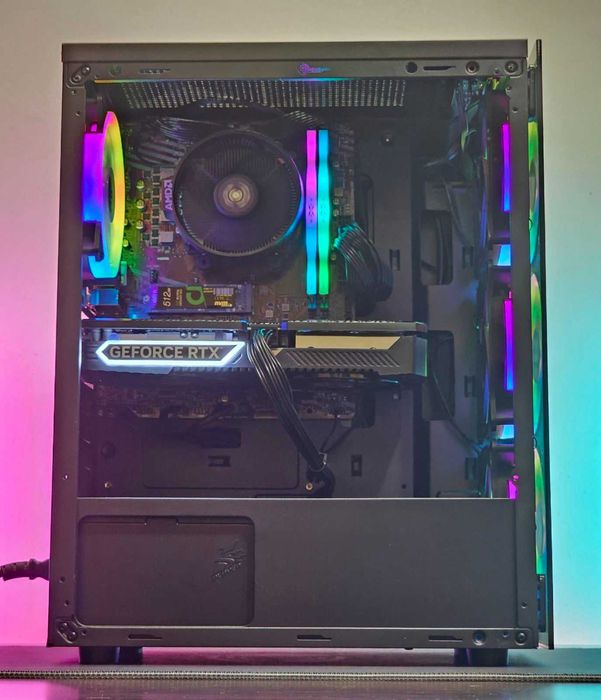 RTX 4060/Ryzen 5-5500/RAM 16GB/M.2 512GB/ARGB/Чисто Нов+Гаранция! гр ...
