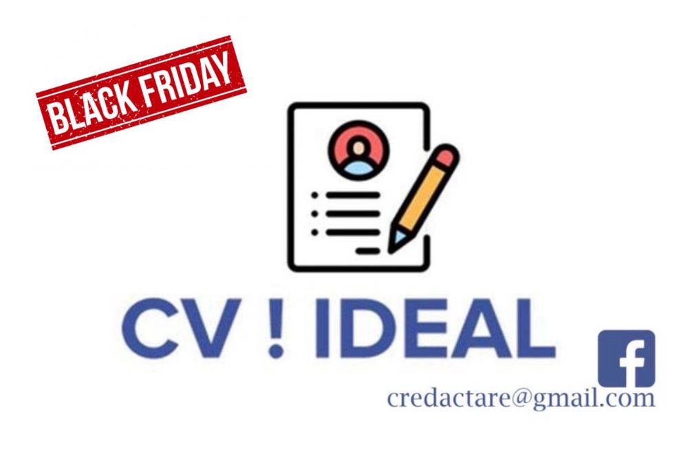Black Friday Redactare CV / Scrisori intenție (RO / DE / ENG) Bucuresti ...