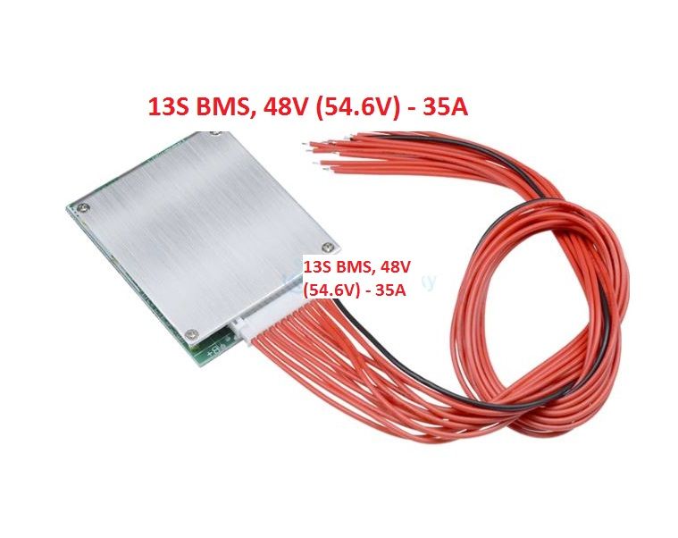13S, 14S BMS 54.6V, 58.8V 35A, защитна платка с балансно зареждане PCB ...