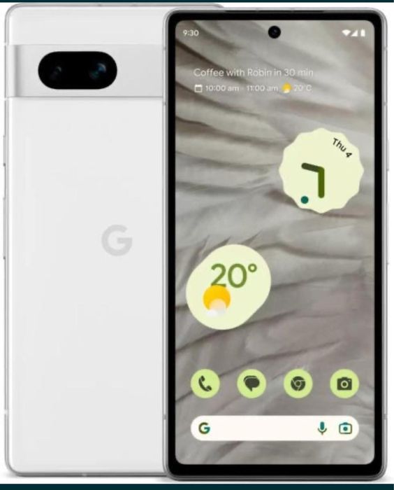 Telefon mobil Google Pixel 7a, Dual SIM, 128GB, 8GB RAM, 5G, Snow Nou ...