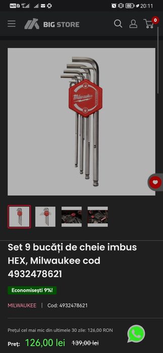 Set chei imbus Milwaukee Bucuresti Sectorul 6 • OLX.ro