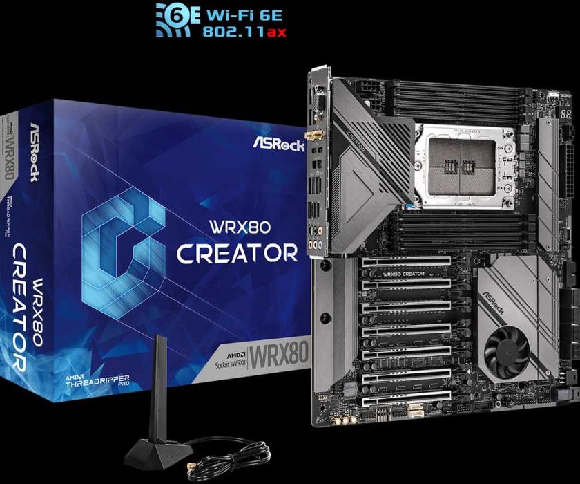 Нова Asrock WRX80 Creator R2.0 дънна платка за AMD Threadripper гр ...