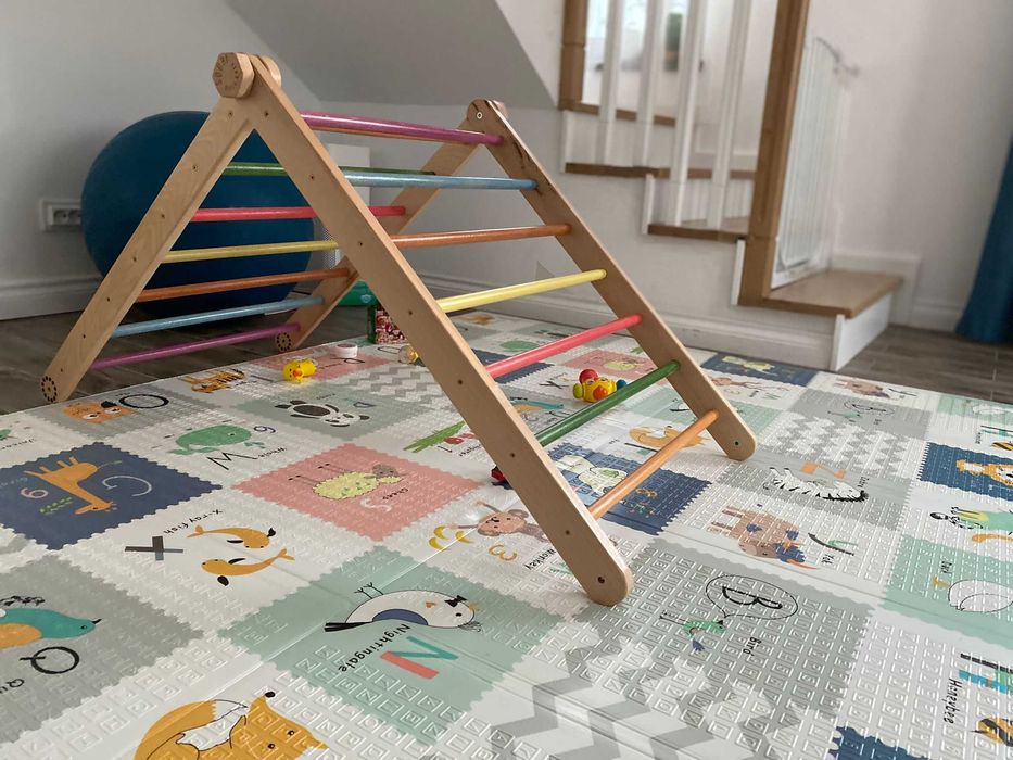 Triunghi de cățărare-tobogan reversibil*-Pikler Triangle Montessori ...