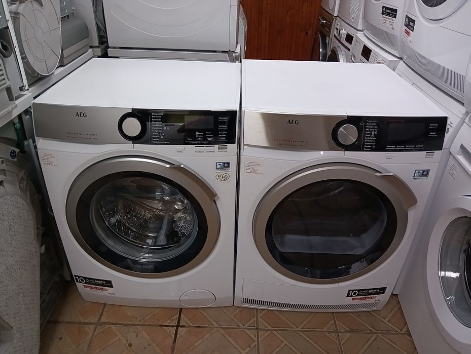 Комплект пералня Aeg 7000Series и сушилня с термопомпа Aeg 8000 Series гр. Враца Дъбника • OLX.bg