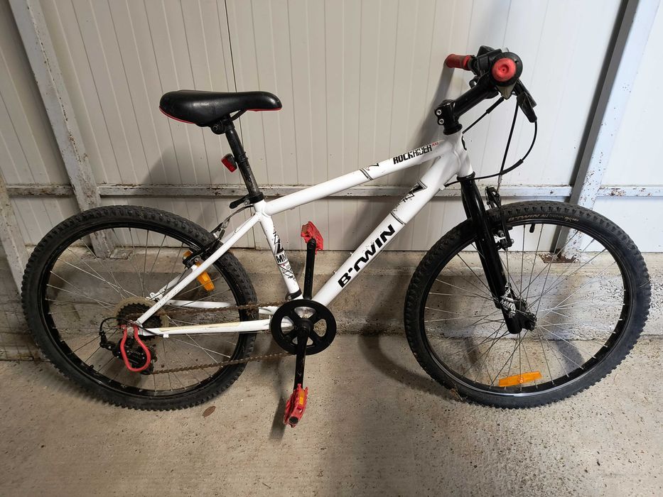 Bicicletă Btwin Rockrider 300 Kids' 24-Inch Mountain Bike - albă Bacau ...