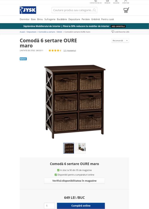 Comoda plop Jysk cu 6 serare Cluj-Napoca • OLX.ro