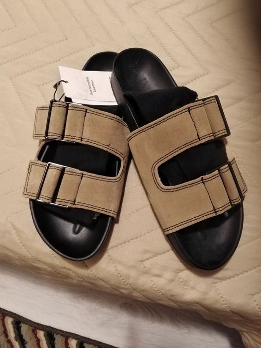 Нови чехли естествена кожа Mango гр. Левски • OLX.bg