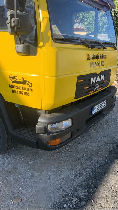 Vand Autoplatforma MAN Le180 Platou hidraulic , Recuperator Bucuresti ...
