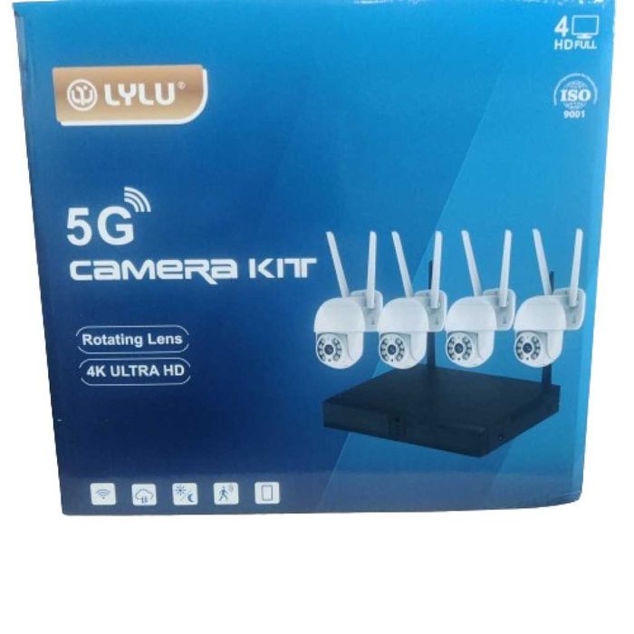 Безжичен WiFi комплект с 4 камери 4К Ultra HD+DVR за видеонаблюдение гр ...