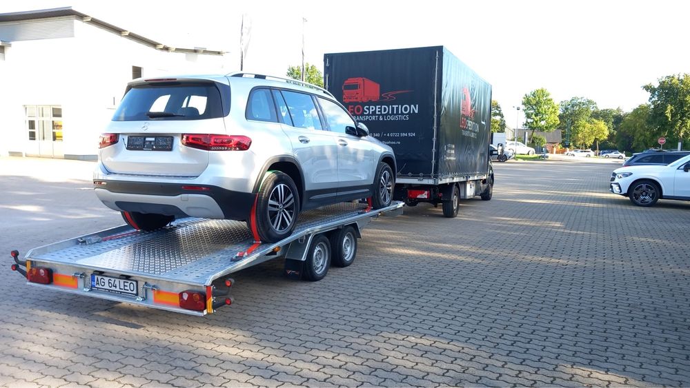 Transport auto platforma ROMANIA GERMANIA BE NL FR ES RO mobila bagaje ...