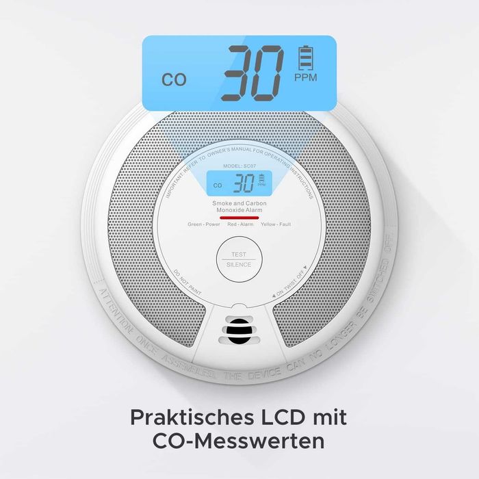 X-Sense Smart Sensor(detector/alarma) Water/Smoke/Monoxid, REDUS 45% ...