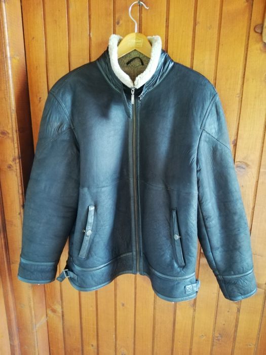 Geaca piele David Moore xl aviator cu blana Periam • OLX.ro