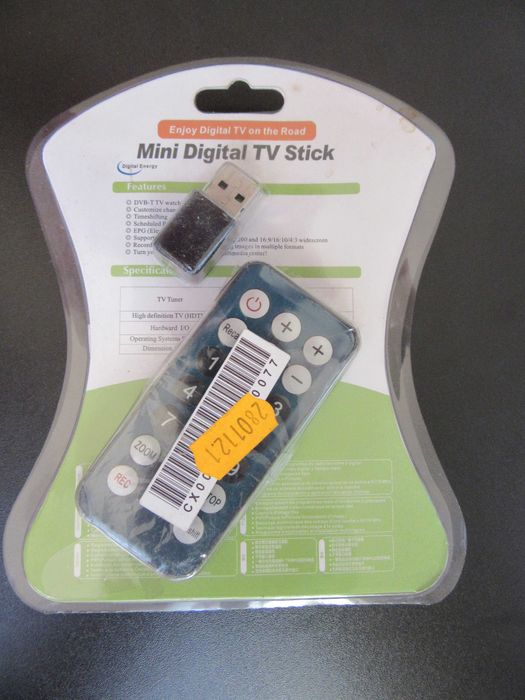 Mini digital tv stick,тунер за назземна тв.за компютър с дистанционно ...