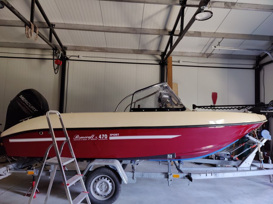 Barca Romcraft 470 sport + motor Mercury 60 cp Slobozia • OLX.ro