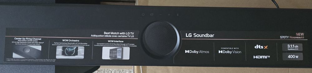 Soundbar LGS70T canale 3.1.1, power 400W, wireless active, GARANȚIE ...