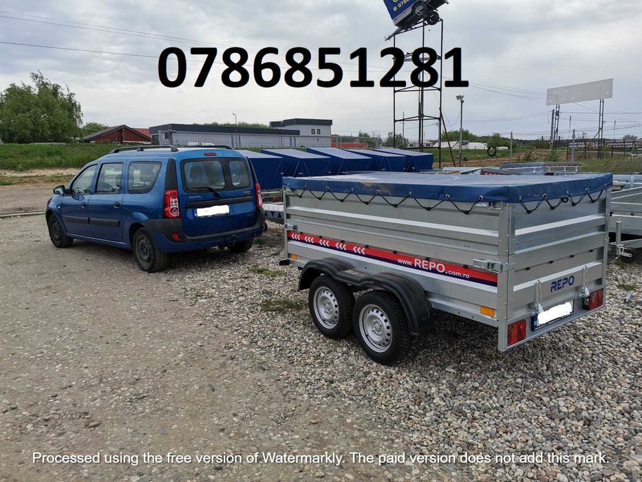 Remorca Auto 750 Kg Tego Atv Moto Dublu Ax Platforma Repo Oferta ...