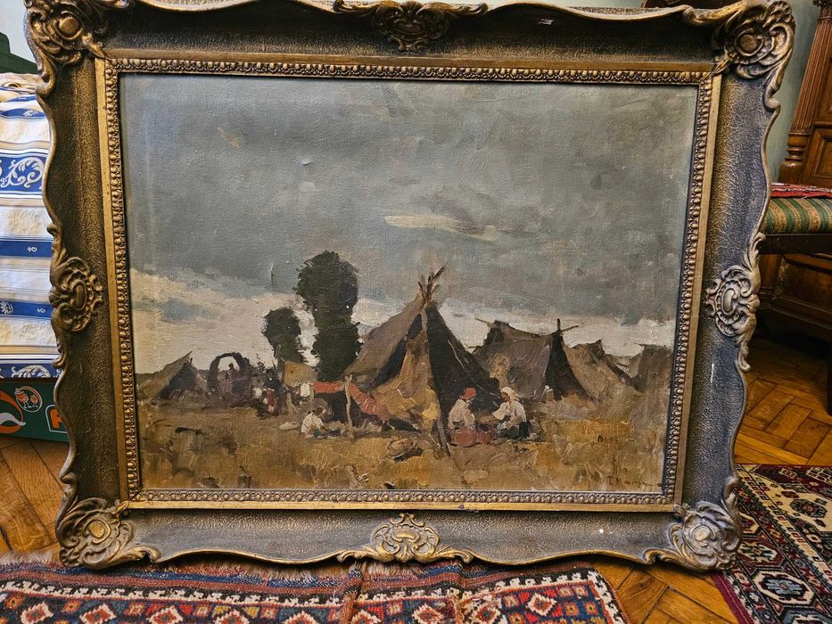 Tablou - Satra de Tigani de Teoader Harsia Timisoara • OLX.ro