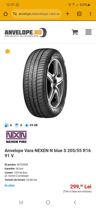 Anvelope vara Nexen 205/55/16 Ilfov Otopeni • OLX.ro