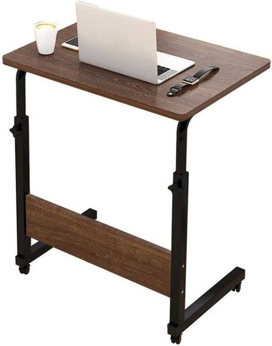 Birou mobil, portabil cu roti, reglabil pe inaltime, maro Iasi • OLX.ro