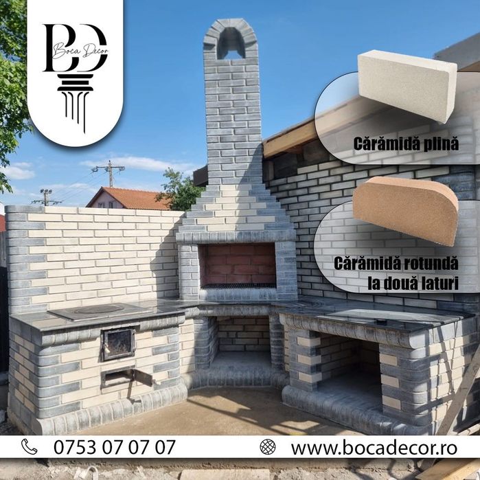Cărămidă pentru grătare de grădină, șeminee, cărămidă hiperpresata ...