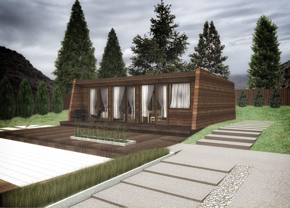 Casa cub pe structura de lemn timber frame Toplita • OLX.ro