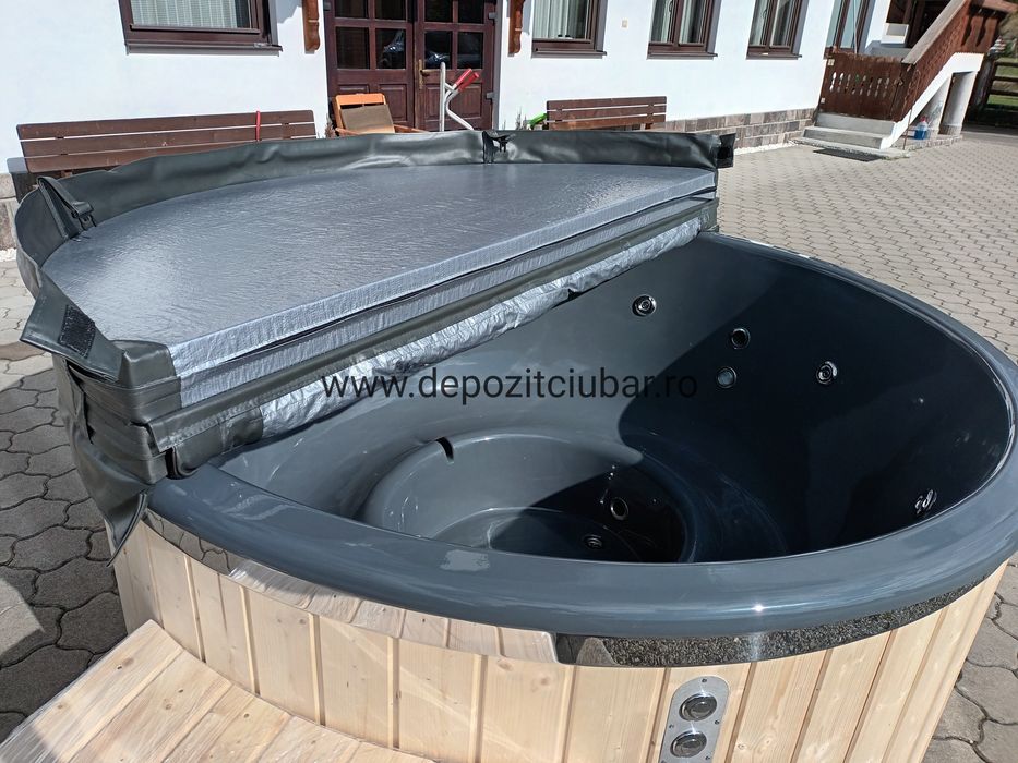 Ciubar din fibra de sticla, Wellness,cu hidromasaj,led,capac IZOLAT ...