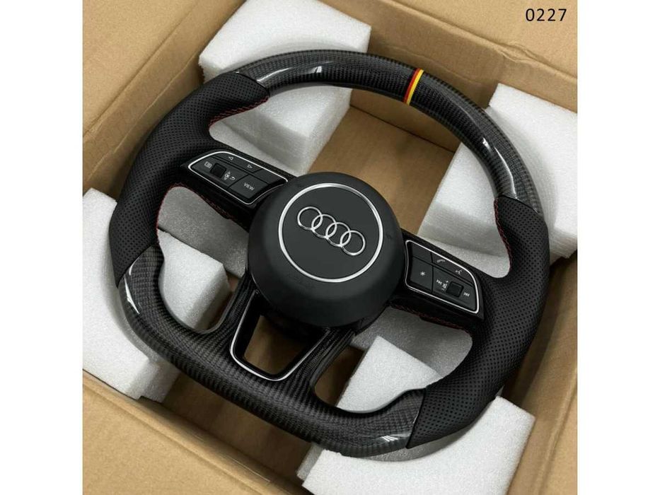Volan sport tăiаt carbon AUDI A3 A4 A5 A6 A7 A8 Q3 Q5 Q7 Q8 Sline ...