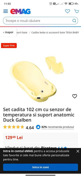 Cădiță și suport anatomic 102 cm impecabile Cluj-Napoca • OLX.ro