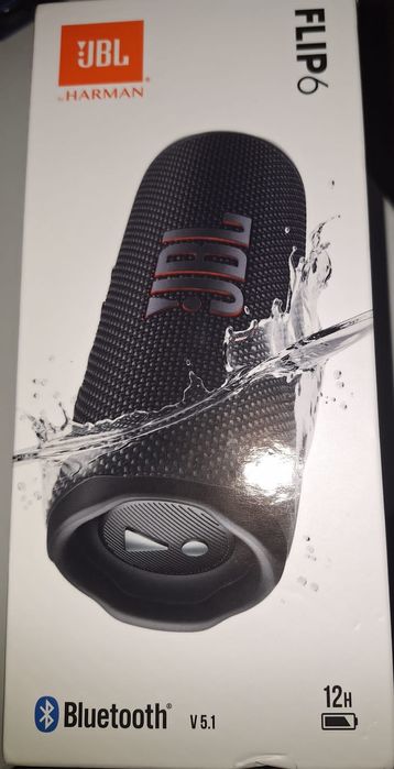 Boxa portabila JBL Flip 6, Bluetooth, PartyBoost, IP67, USB C, 12h, Ne ...