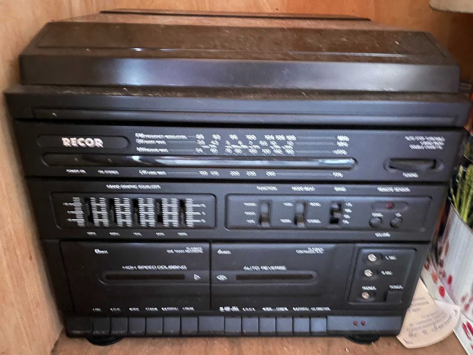 Combina RECOR dublu casetofon radio audio pick-up vintage comunism FB ...