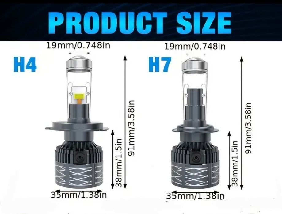 H4, H7, Led прожекторни крушки гр. Ямбол ОУ П. Р. Славейков • OLX.bg