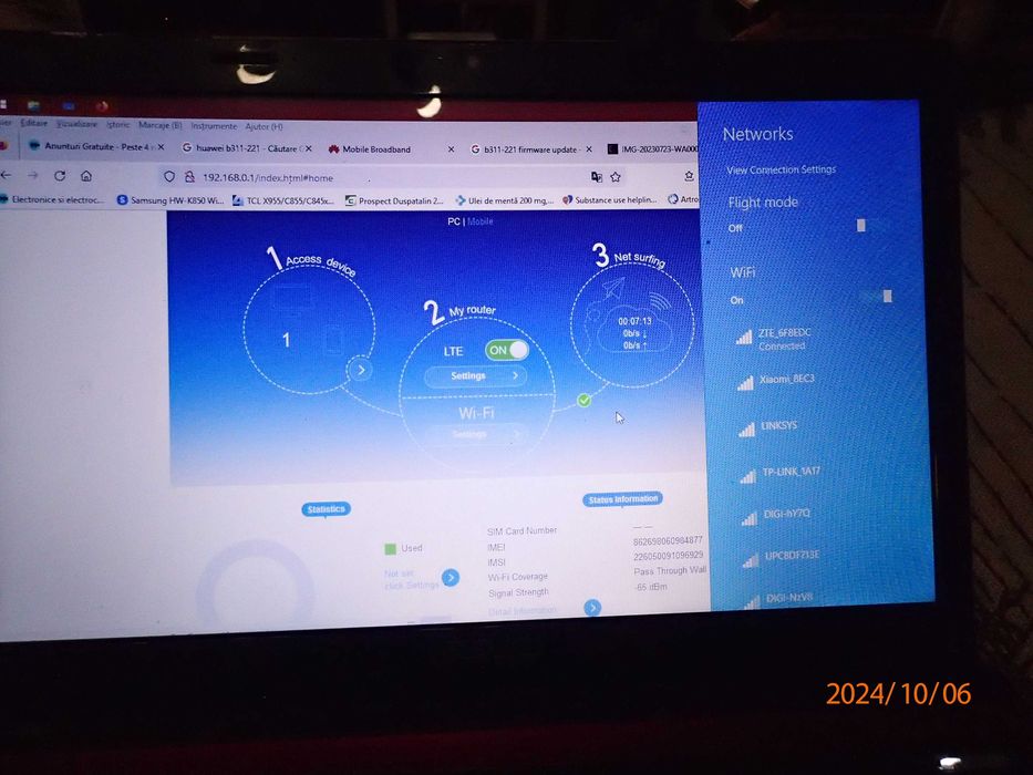 Router/Hotspot mobil 4G ZTE MF920U cu port antenă, 150mbs necodat Bacau ...