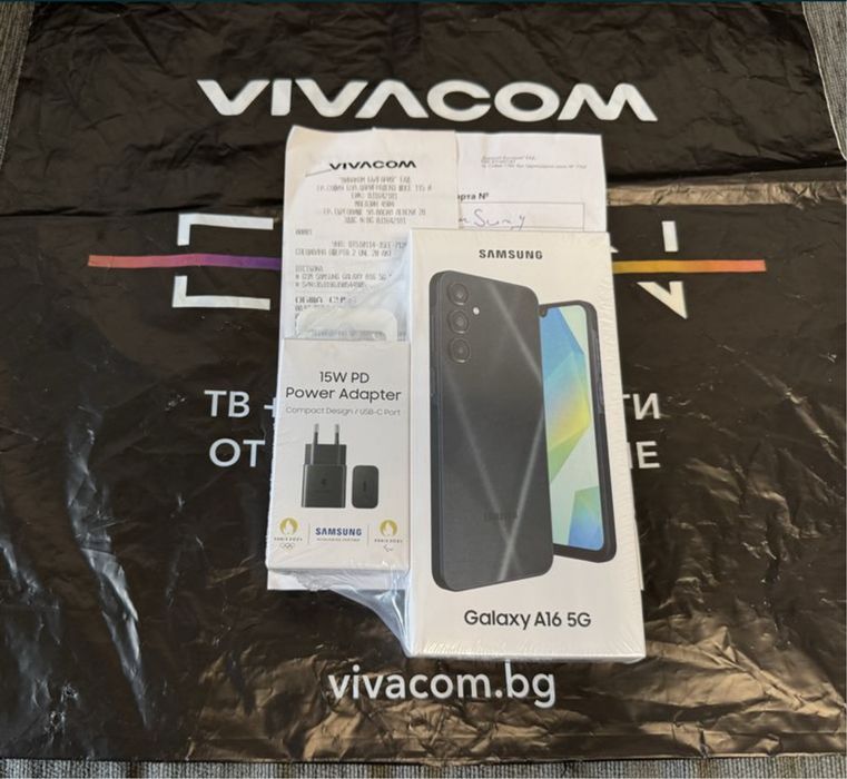 ЗАПЕЧАТАН 128GB Samsung A16 5G Гаранция Vivacom 2027 г. Black гр. София Младост 1 • OLX.bg