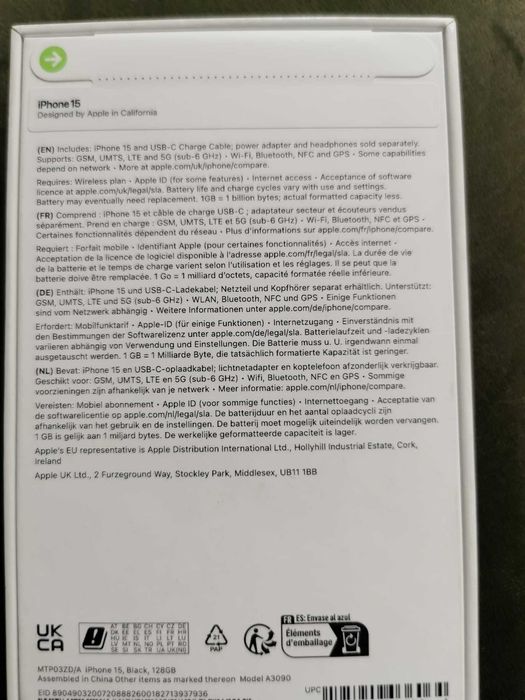 Telefon mobil Apple iPhone 15 128GB 5G Black NOU - SIGILAT Ramnicu Valcea • OLX.ro