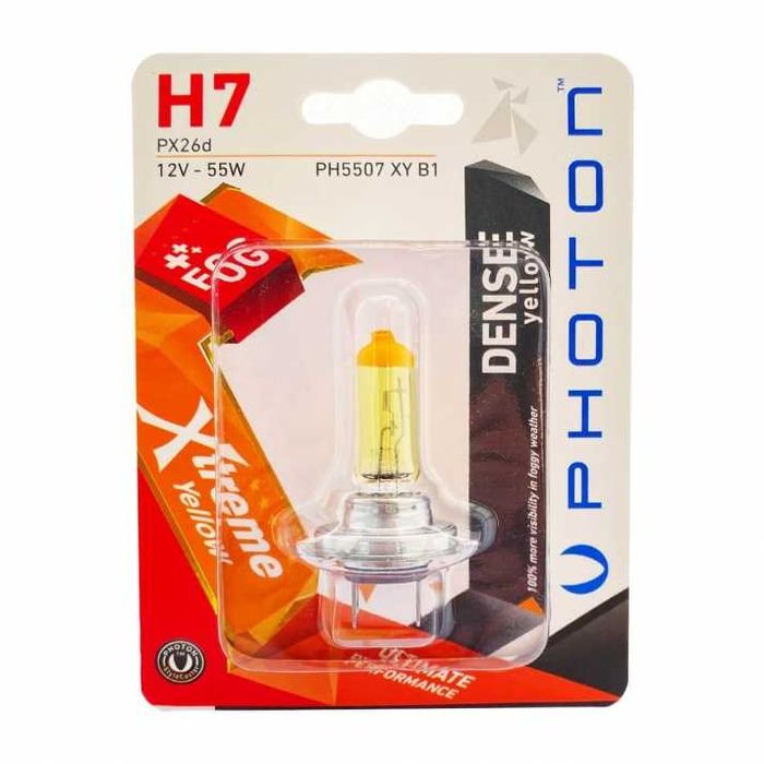1 БРОЙ Халогенна Крушка H7 12V 55W PX26D Жълта Светлина Photon гр. Пловдив Каменица 1 • OLX.bg