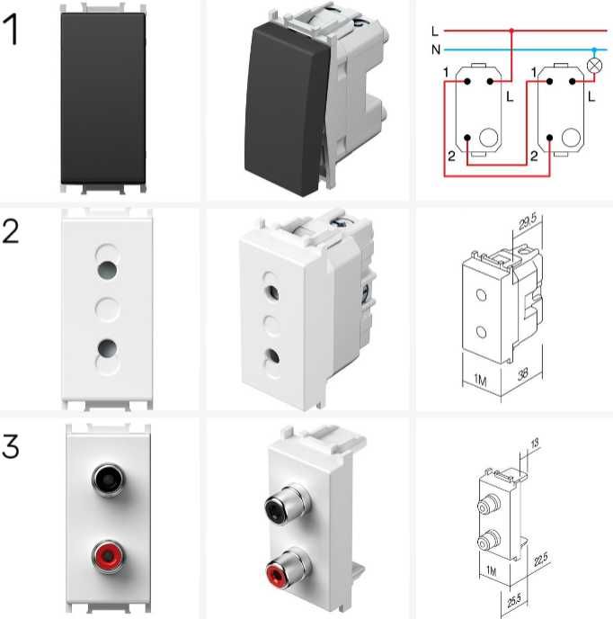 Modul Buton cu LED Simplu 1M 16A IP20 Alb Brasov • OLX.ro