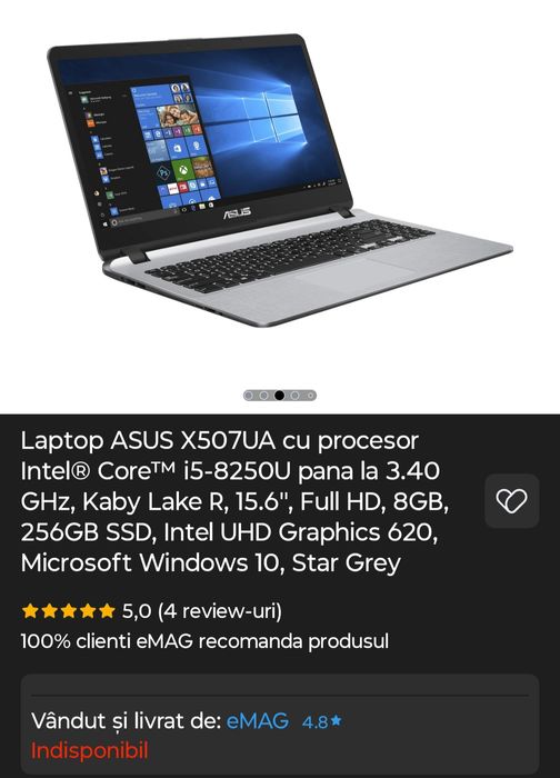 Laptop Asus X507, i5, NVME Timisoara • OLX.ro