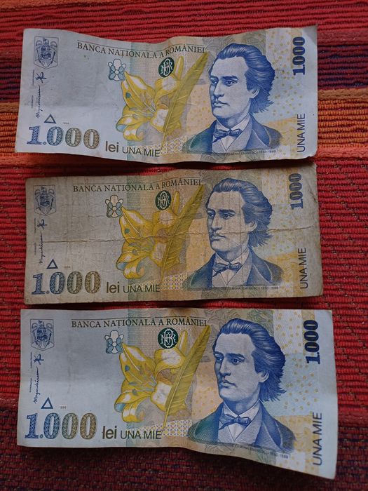 Bancnote de 1000 de lei anul 1998 Capatanesti • OLX.ro