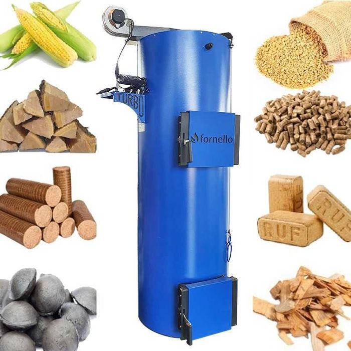 Centrala combustibil solid tip lumanare Fornello Turbo 25,35 si 50 kW ...