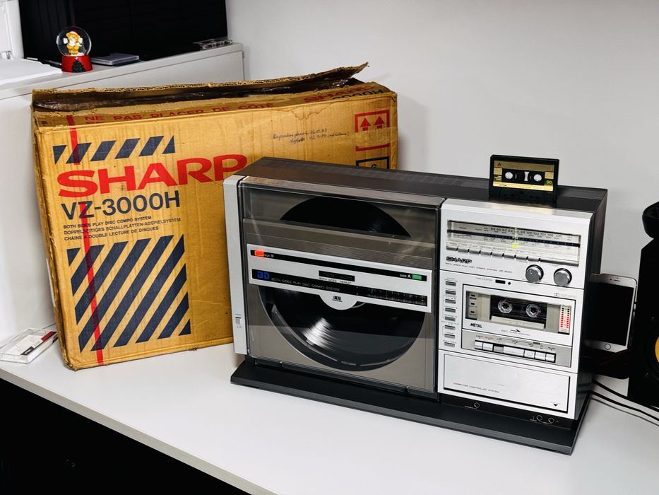 Sistem audio all in one SHARP VZ-3000 la cutie,pick-up side A/B,deck ...