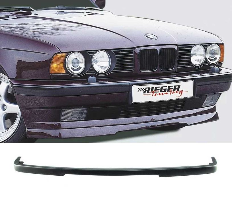 Спойлер БМВ Е34 предна броня Нож Лип RIEGER BMW E34 Нов Lip Добавка с ...
