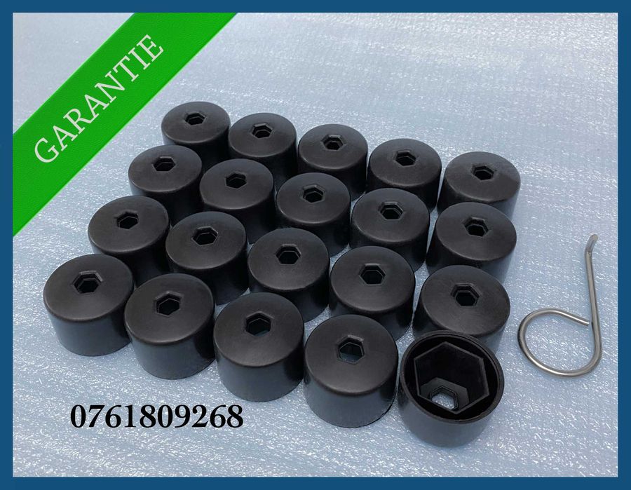 Set 20 capace / capacele rotunde negre prezoane de 17mm Alexandria • OLX.ro